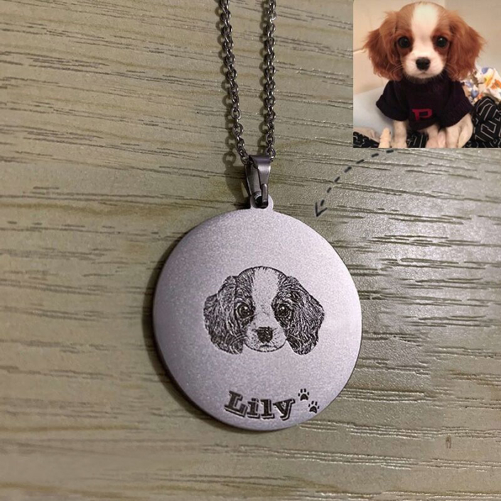 Photo Personalized Pet Custom chain, necklace made by Titanium, gold ...